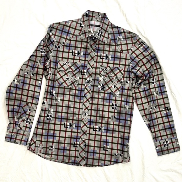 Jhane Barnes | Shirts | Vntg Jhane Barnes Westernwear Snap Button Shirt Never Worn Size Medium ...